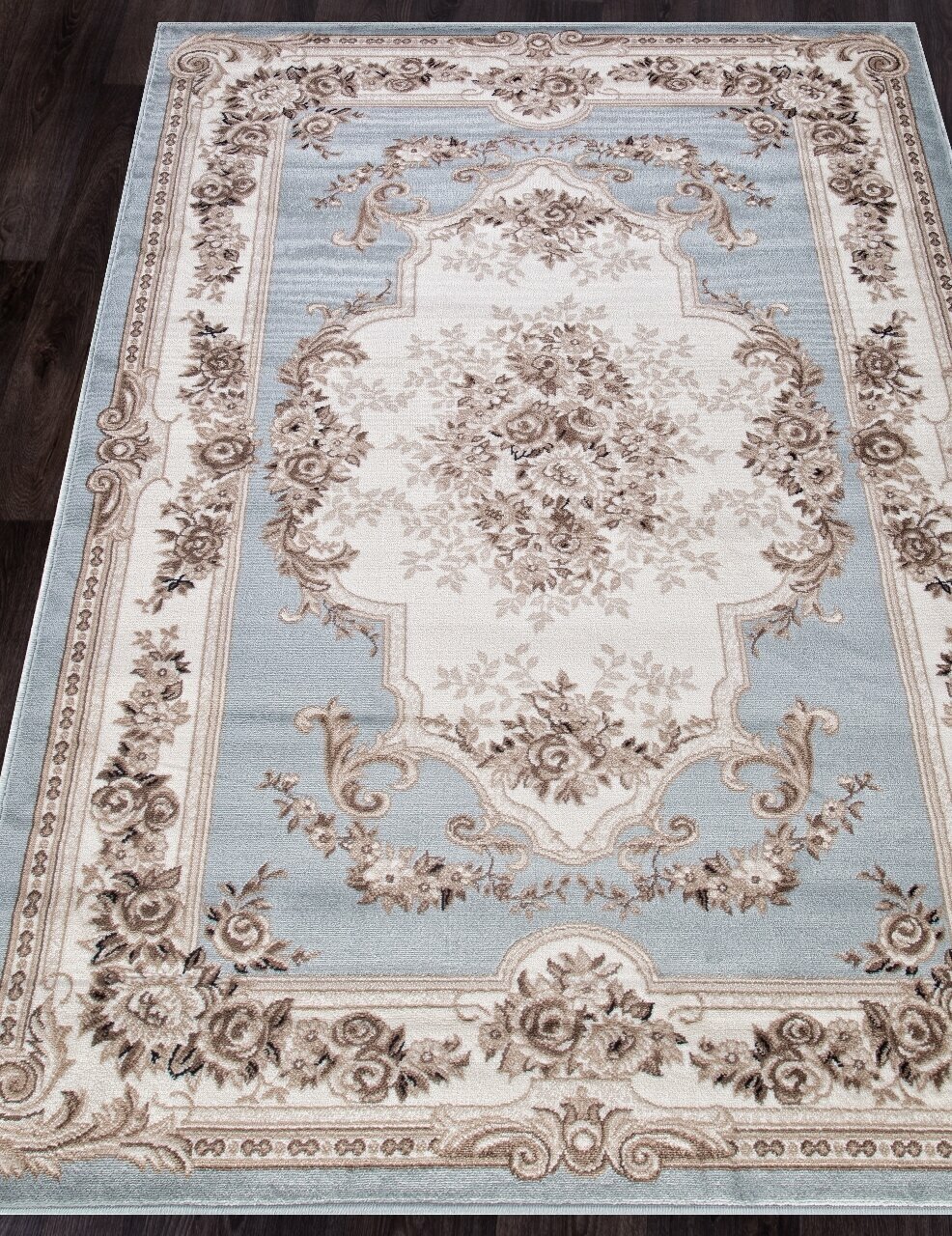 Ковер 4015 - L. BLUE-BROWN ( голубой/коричневый) 1х2