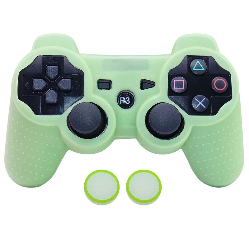 Силиконовый чехол для контроллера PS3 Ralan Glow in Dark for PS3 green
