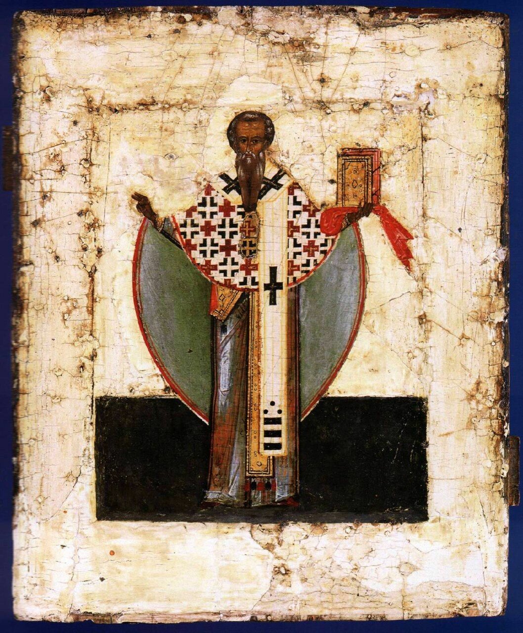 Иаков брат Господень, апостол из 70-ти, епископ Иерусалимский. Деревянная икона на левкасе 13 см