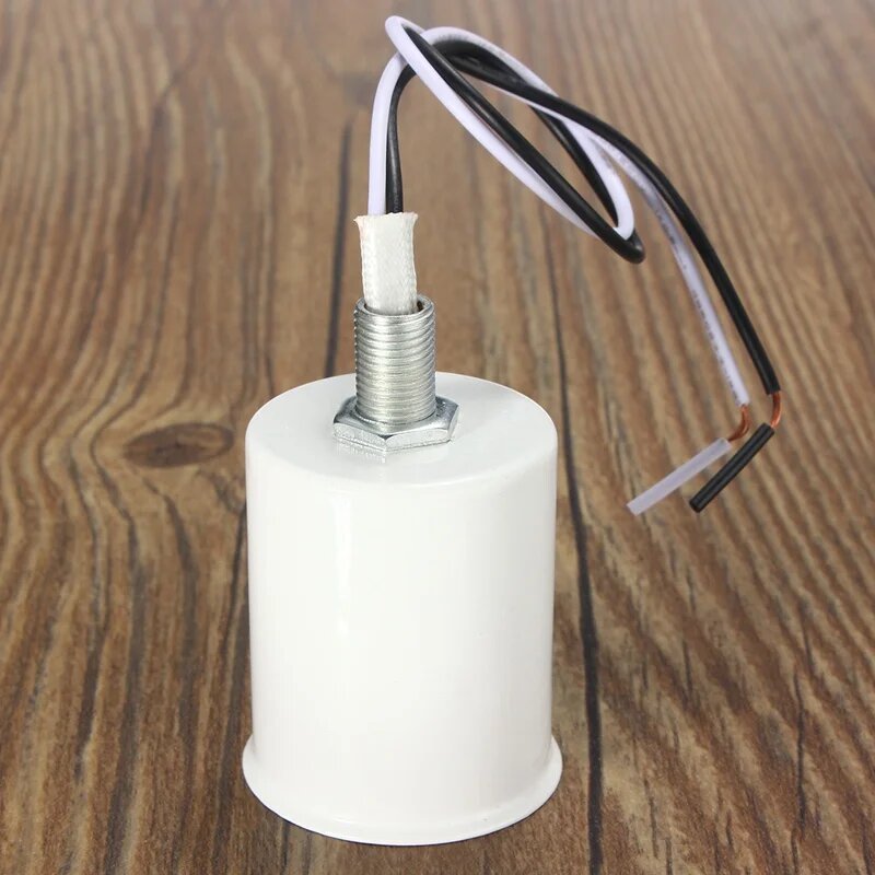 Керамический патрон для лампочки E27 Белый, White