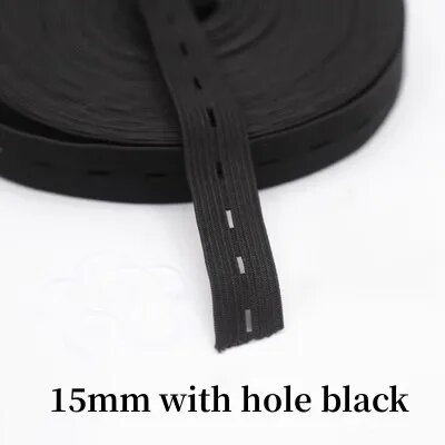 Эластичная лента нейлоновая 20 мм Черный, 15mm black