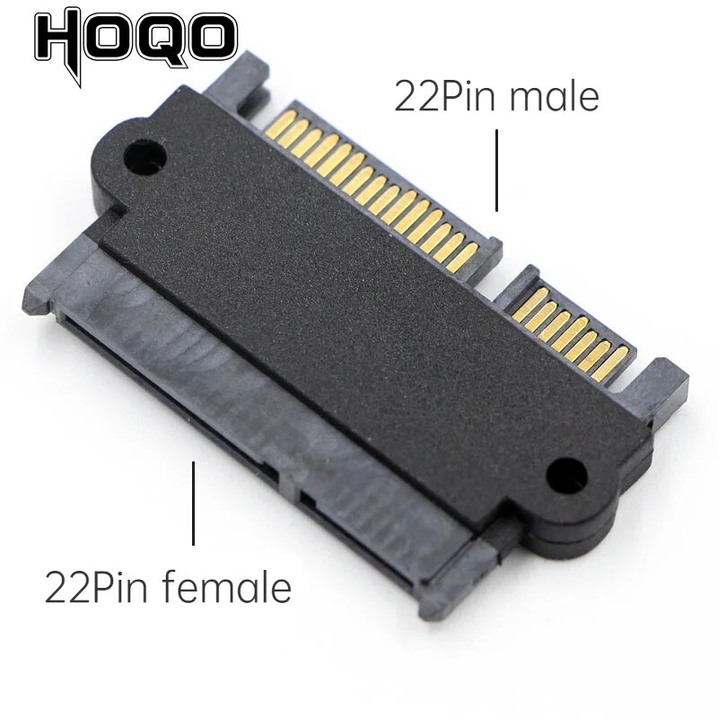 HOQO Адаптер SATA 7+15 Pin 22P M to F