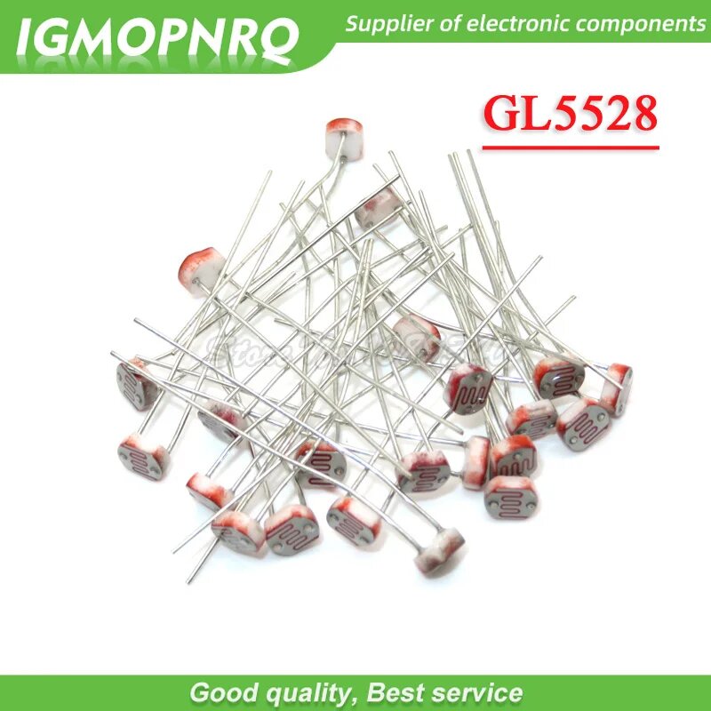 Фоторезисторы GL5528 DIP 5мм, 30 шт