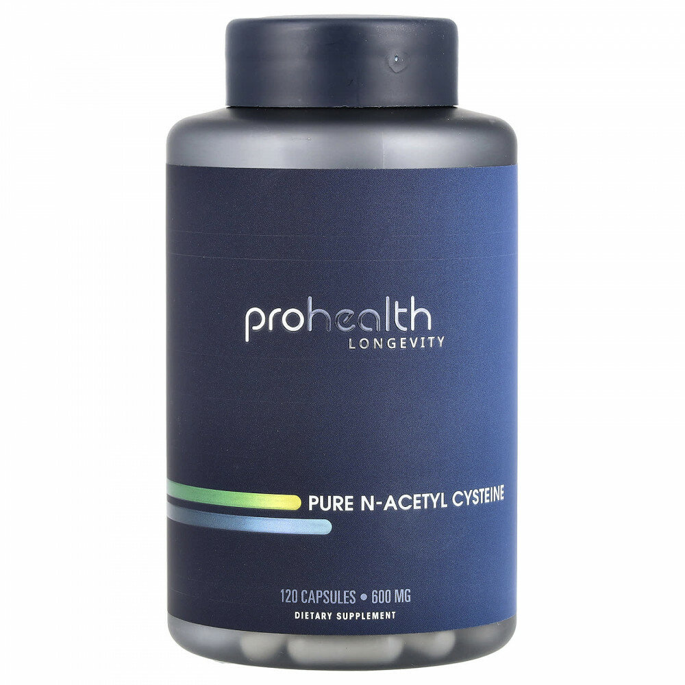 ProHealth Longevity, чистый N-ацетилцистеин, 600 мг, 120 капсул