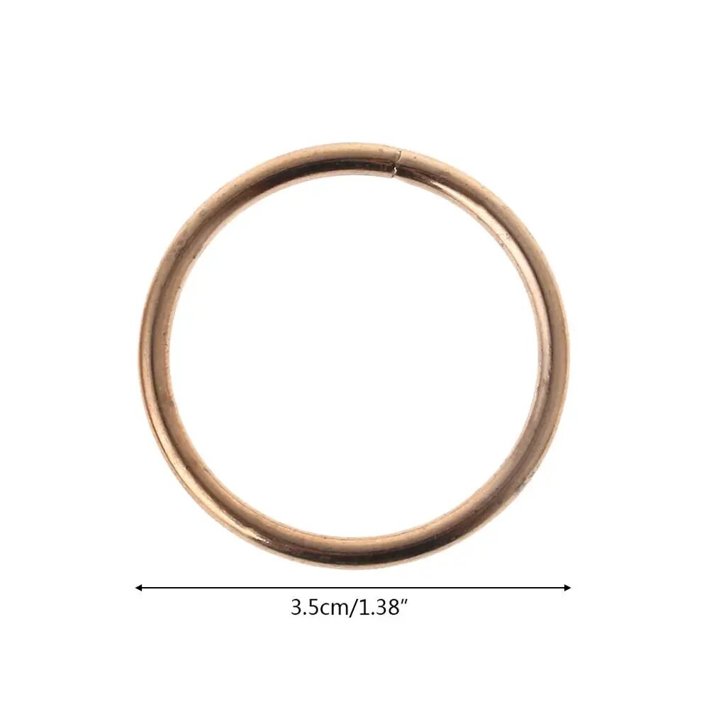 Золотое металлическое кольцо для макраме 3,5-19 см Коричневый, 3.5cm