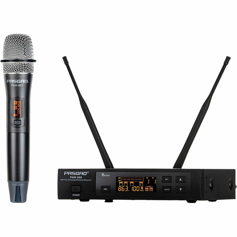 Радиосистема Pasgao PAW-900/PAH-801, 1 канальная, 1 ручной мкф, , 2128959