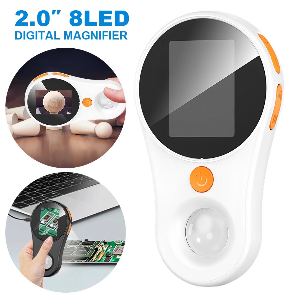 Электронная лупа Handheld Digital Microscope, для монет, 500х, 2" IPS-экран