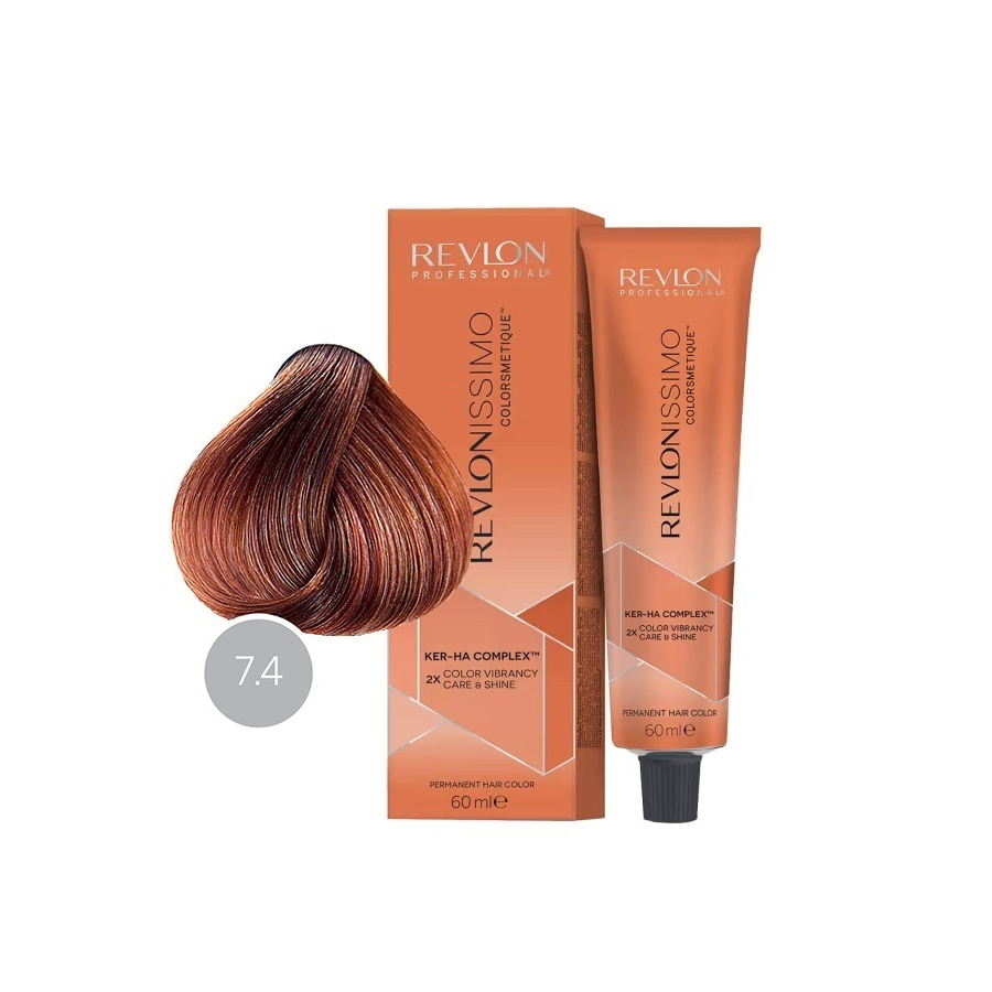 Revlon Professional Revlon Revlonissimo Colorsmetique 7.4 - Перманентная краска для волос блонд медный 60 мл