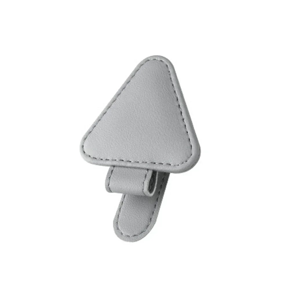 Автомобильный держатель для солнцезащитных очков из искусственной кожи, солнцезащитный козырек, зажим для солнцезащитных очков, чехол для очков из воловьей кожи, крепление для билетов, зажим для карт, аксессуары для салона автомобиля Grey