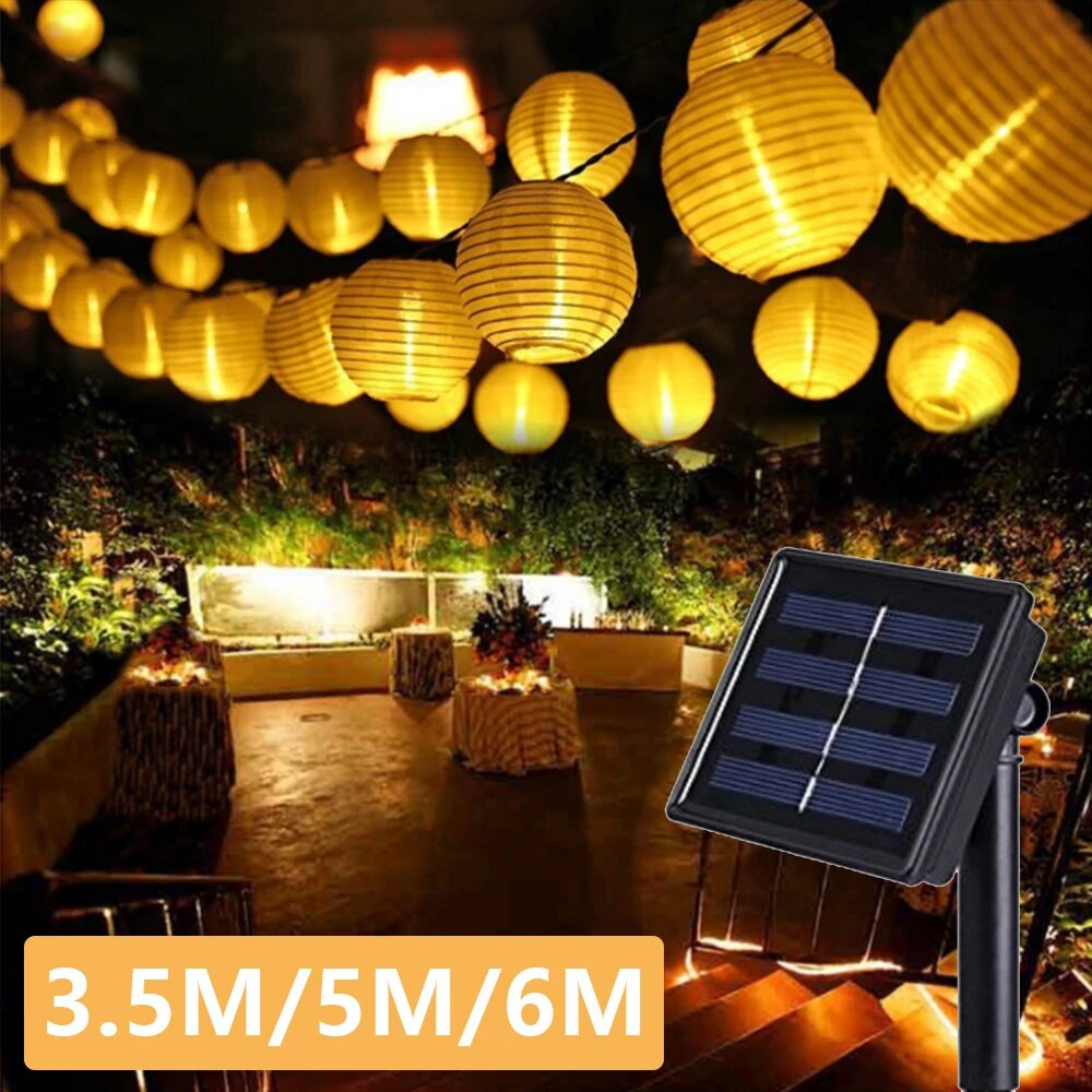 Гирлянда солнечная XUNATA, 6.5м, 30 LED, теплый белый свет