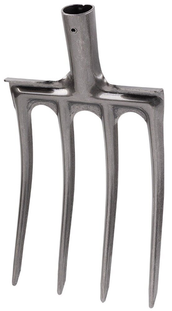 Вилы PARK / Парк F-01 для огорода копальные усиленные с упором для ноги, без черенка, 37.5см / садовый инструмент