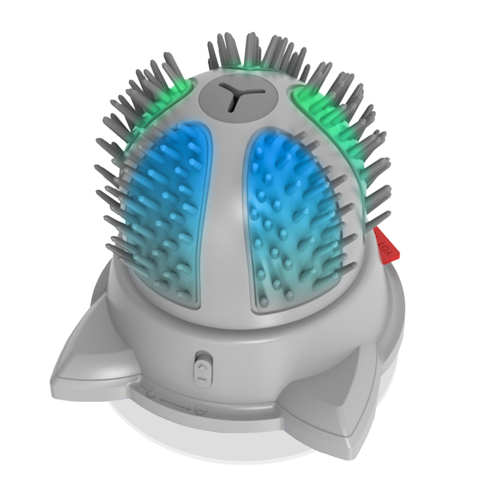 Smart Cat Groomer 2-скоростная самоочищающаяся расческа со светодиодной подсветкой, меняющей цвет, вращающимся массажером и интерактивной игрушкой из кошачьей мяты для облегчения ухода за собой и снятия стресса