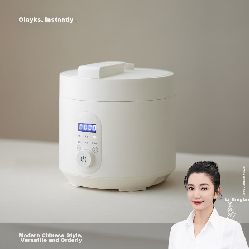 Olayks Instant Electric Pressure Cooker, High-Pressure Cooker, Home Fully Automatic High-Pressure Rice Cooker, Fast Cooking, Smart Reservation, Pressure Cooker, Small 3L Suitable for 3-4 People, National Subsidy