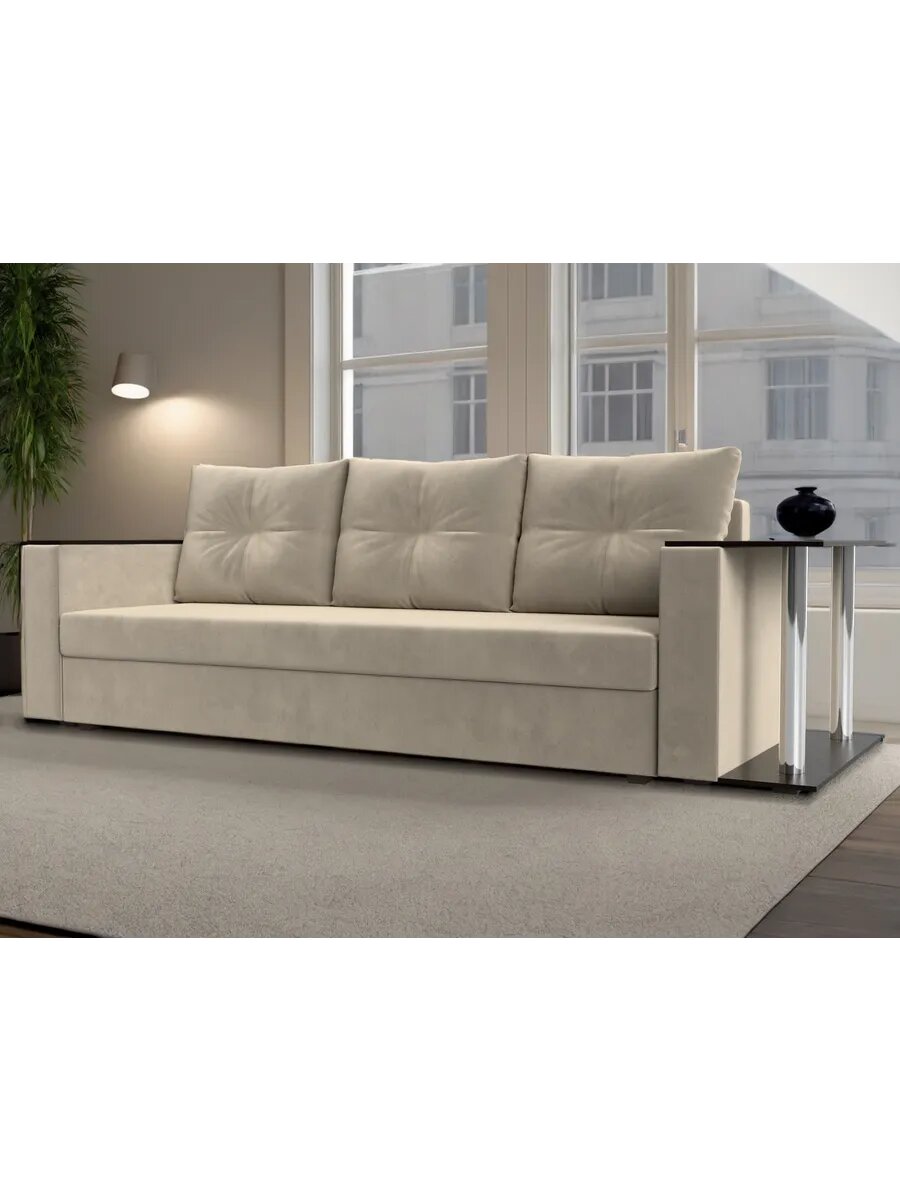 Диван прямой Атланта Лайт со столом справа