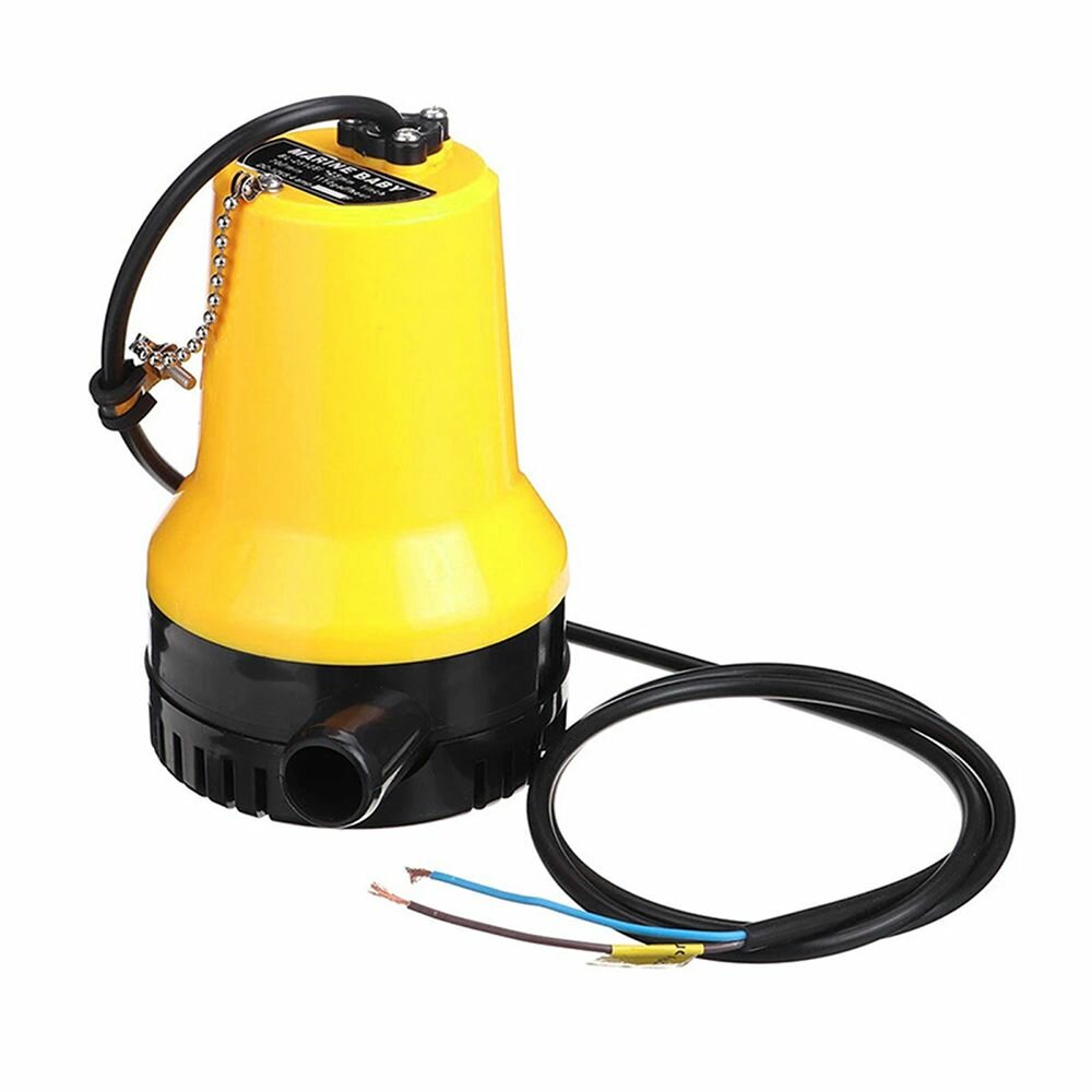 Погружной насос 24В для перекачки воды с длинным кабелем, дренажный для бассейнов и садовых прудов``