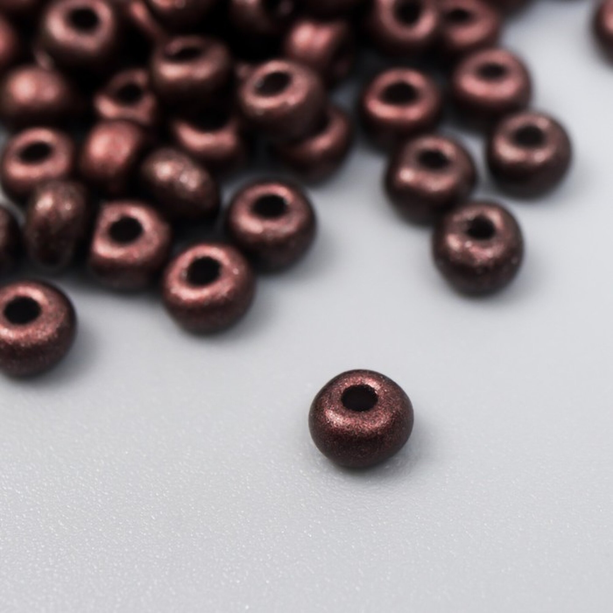 Бисер Арт Узор "Металлик. Тёмный шоколад", 6/0, коричневый, 10 г