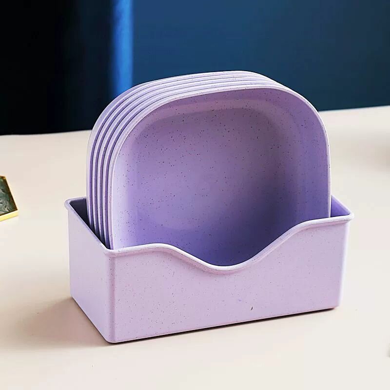 Блюдо для выплевывания костей из пшеничной соломы, маленькое домашнее блюдо, в каждом наборе по 5 штук плюс основа