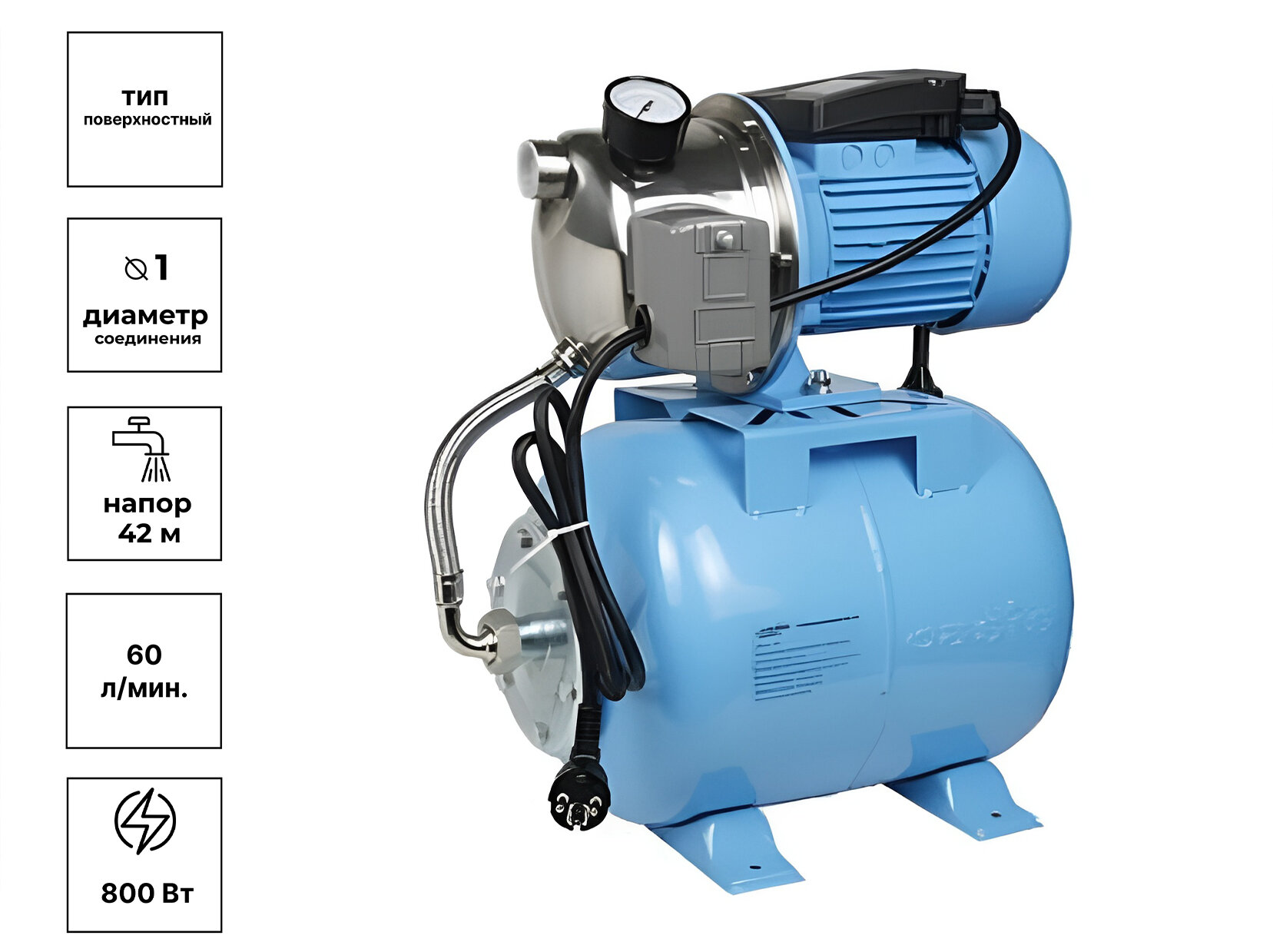 Насосная станция Oasis SR (ST, SV) 60/42C-50, чугун, пластик, 1", 42 м, 60 л/мин