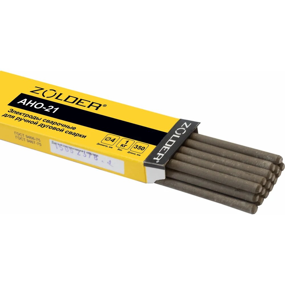 ZOLDER Электроды сварочные АНО-21, 4.0 мм (1 кг) / 10 ЭК000143440