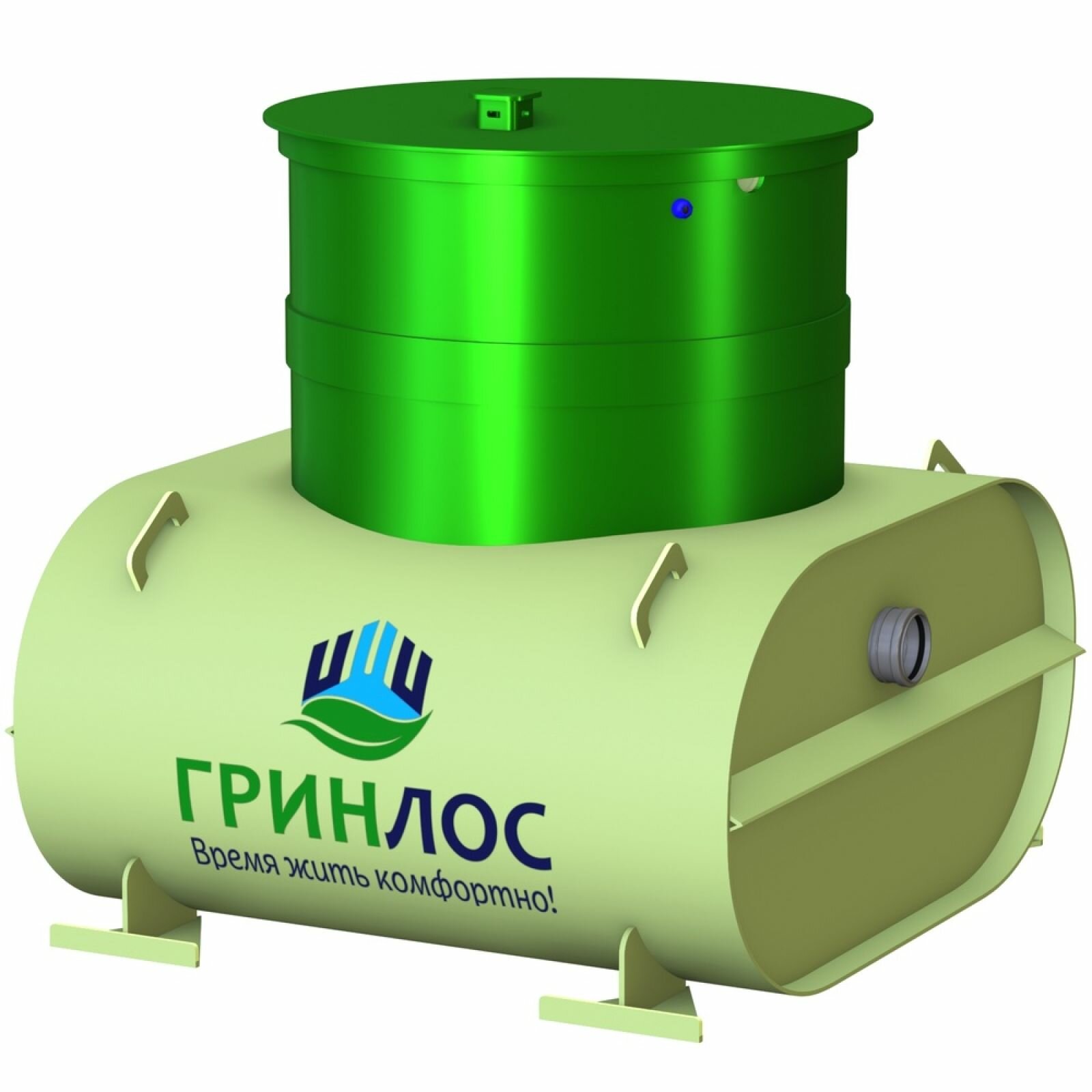 Септик для дома Гринлос Аэро Лайт 4 Пр НК Миди (0.8 м3/сут, с насосом, на 4 человек)
