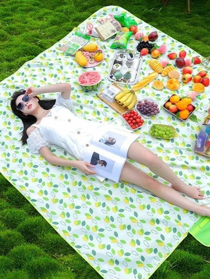 Пляжный коврик для гальки, складной, туристический / лежак, циновка 100*150