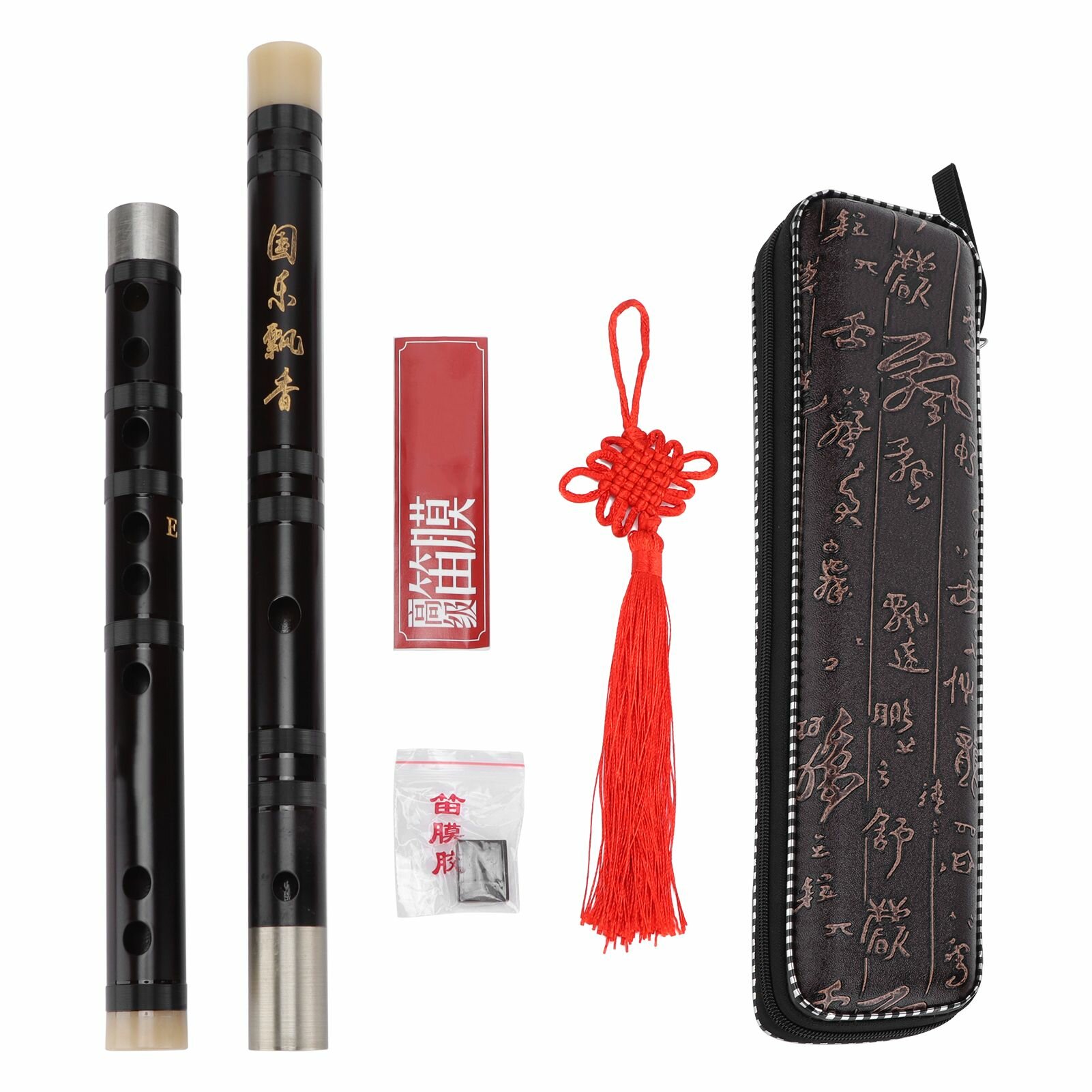 Китайская флейта Dizi, традиционный музыкальный инструмент ручной работы, ключ E, красновато-коричневый Dizi для любителей музыки