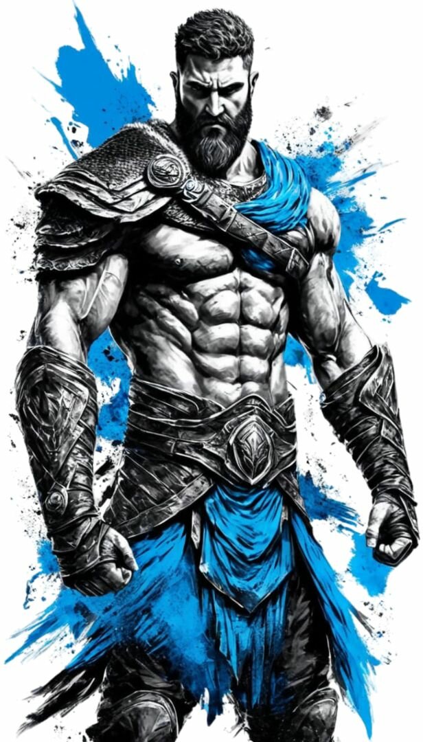 Термонаклейка на одежду "Гладиатор" 9см*15,5см