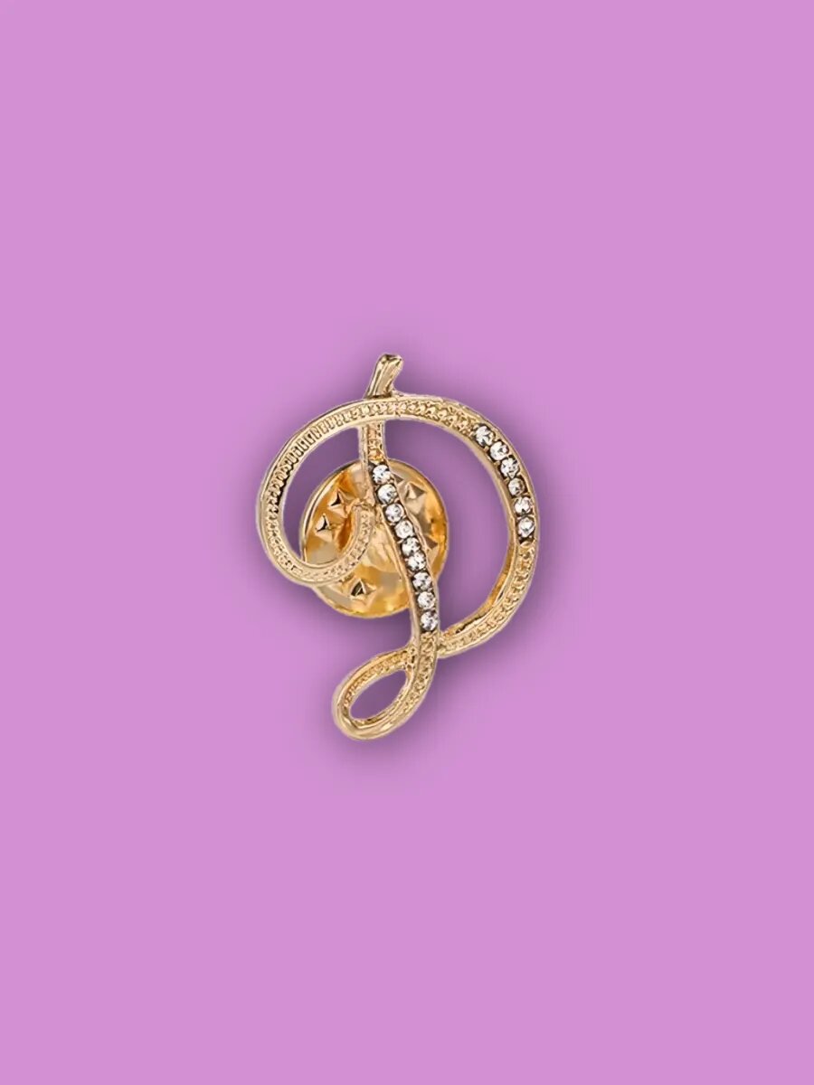 Брошь, фианит