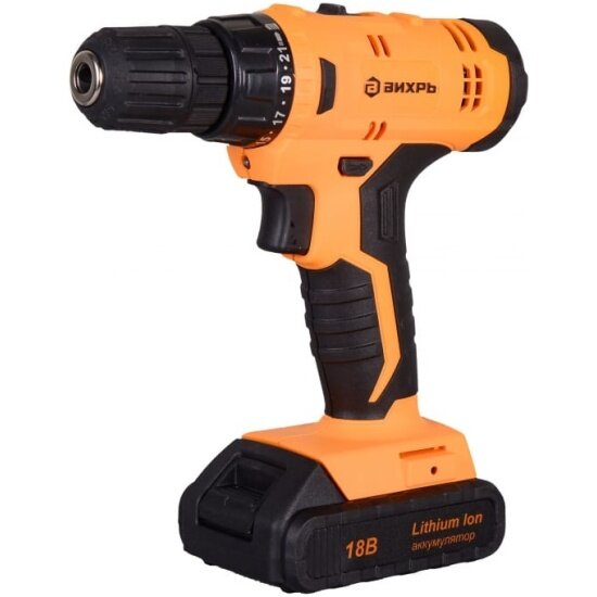 Дрель-шуруповерт аккумуляторная Вихрь ДА-18Л-2КА (1,5 А/ч), 72/14/25