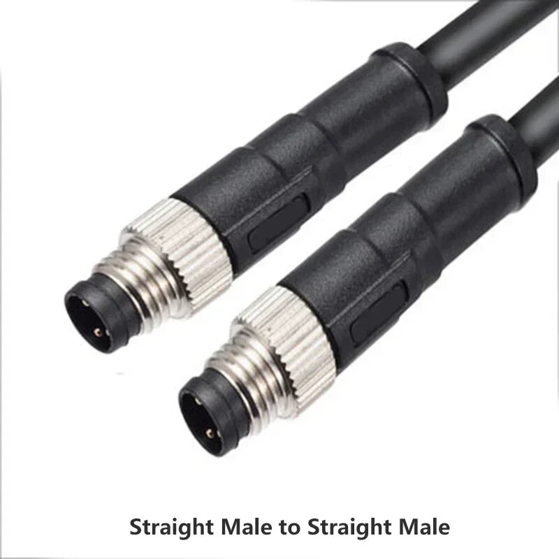 Gmilli M8 Двойной разъем кабеля PUR/PVC 220В 1м/2м 3-8 контактов 4Pin A Type, 2M Cable, PVC cable, Set 1