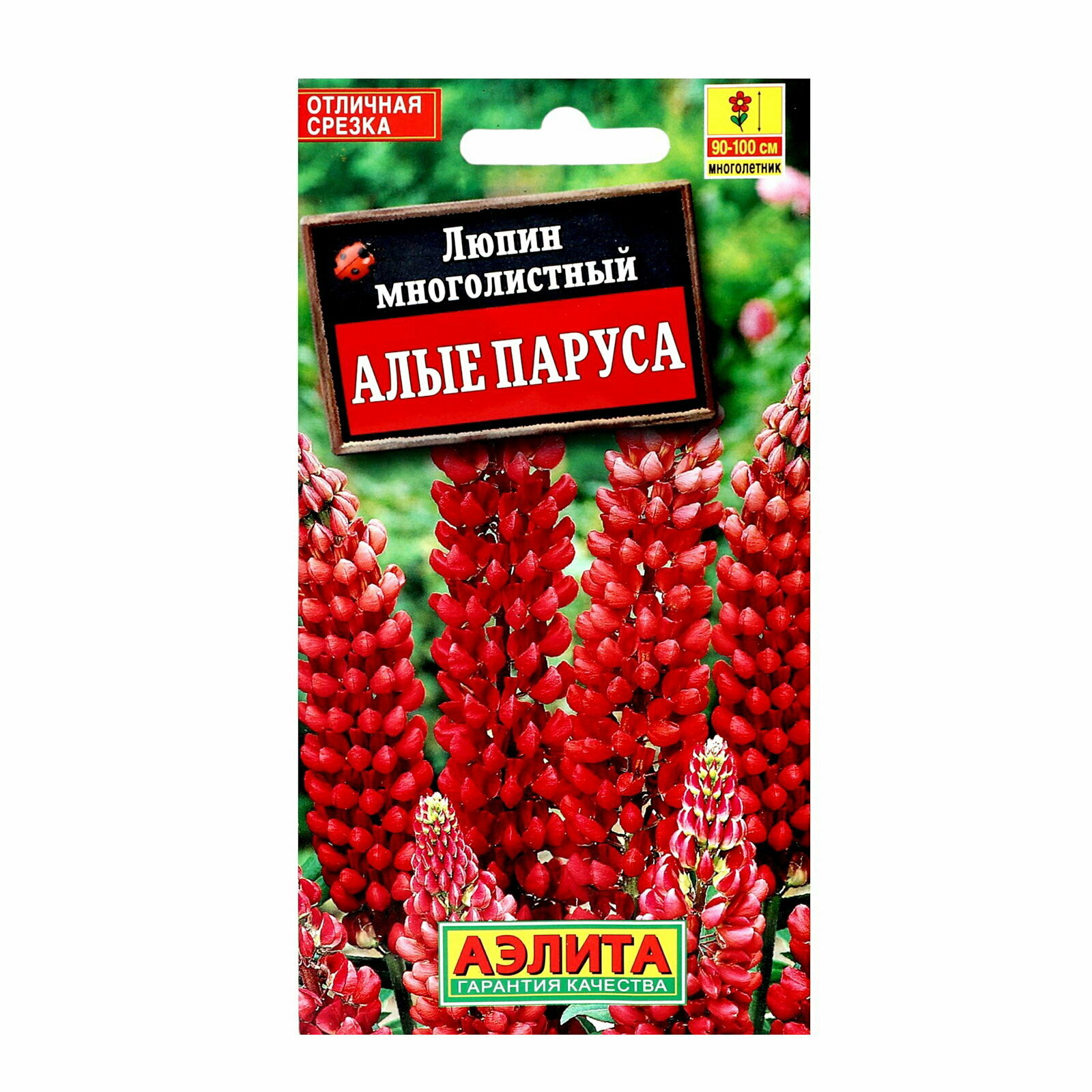 Семена цветов Люпин "Алые паруса" многолетний, ц/п, 15 шт, место выращивания: открытый грунт