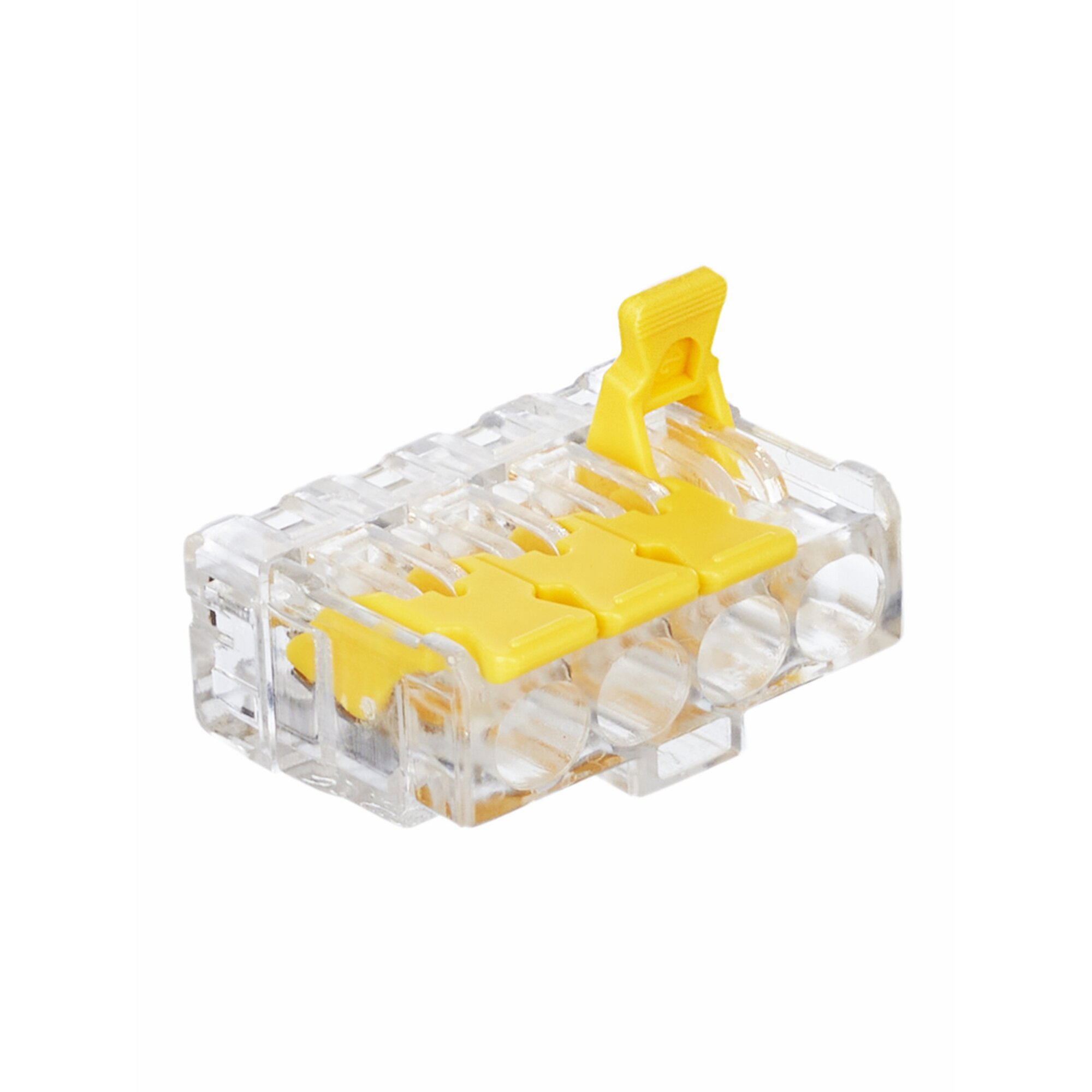 Строительно-монтажная клемма IEK СМК 228-414, 5 контактов, 32А, 450В, желтая, 4шт/упак