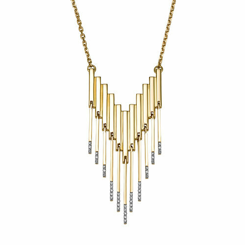 Колье, желтое золото, 585 проба, бриллиант