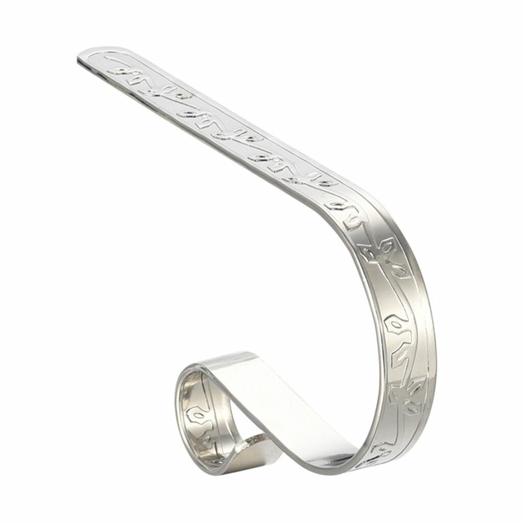 Нескользящий крючок для чулок с тиснением на рождественских носках-серебристый