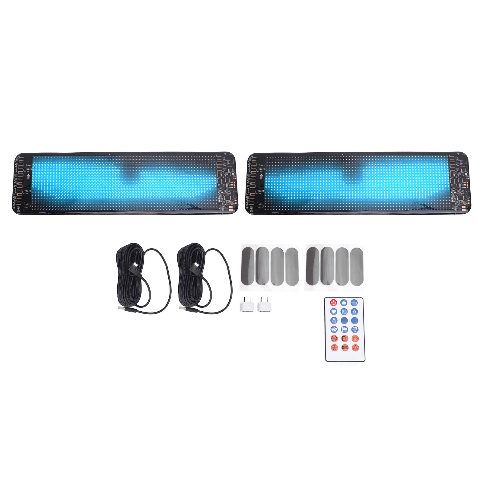 Гибкие LED-панели 64x20 точек, программируемые, 13.7x4.02 дюйма, DC5V