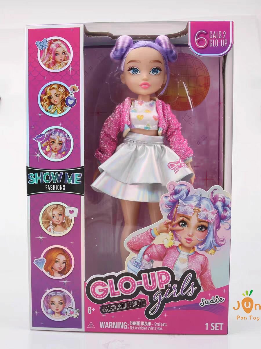 Far Out Toys GLO-UP Girls Sadie S2 -S / игрушки для девочек, модные куклы, одетые в розовые жакеты и серебристые юбки, подходят для детей от 6 лет и старше