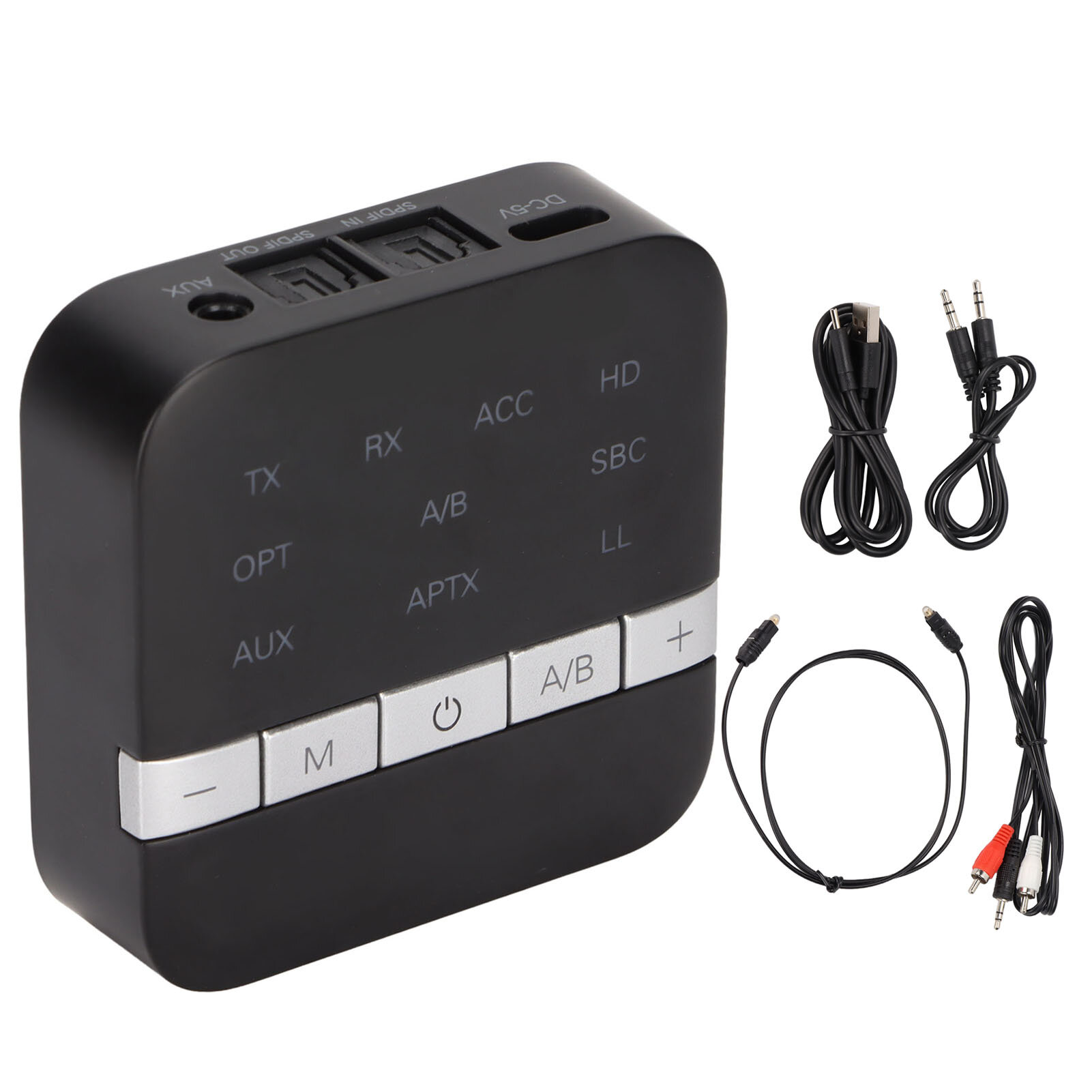 TX200 Bluetooth 5.0 Передатчик-приемник с низкой задержкой 2 в 1 Беспроводной адаптер Bluetooth для домашней стереосистемы ТВ