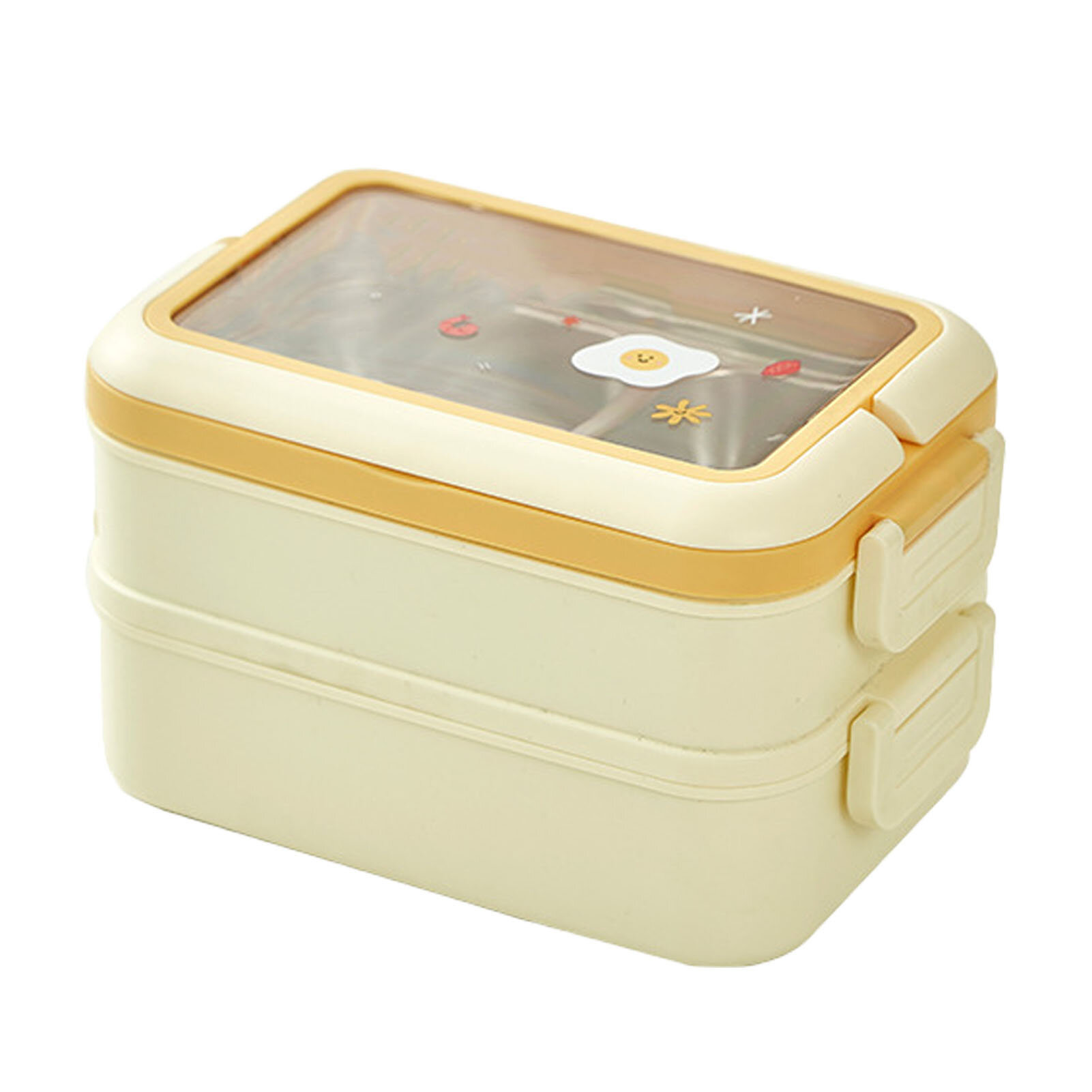 Изолированный ланч-бокс из нержавеющей стали с несколькими отделениями, модный безопасный бенто-бокс из нержавеющей стали для студентов, детский крем