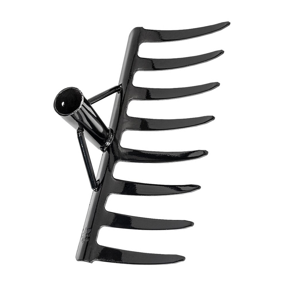 Сверхпрочные стальные садовые грабли с зубьями 6/8 остроты, подходящие для эффективного ухода за газоном и аэрации почвы в небольших садах