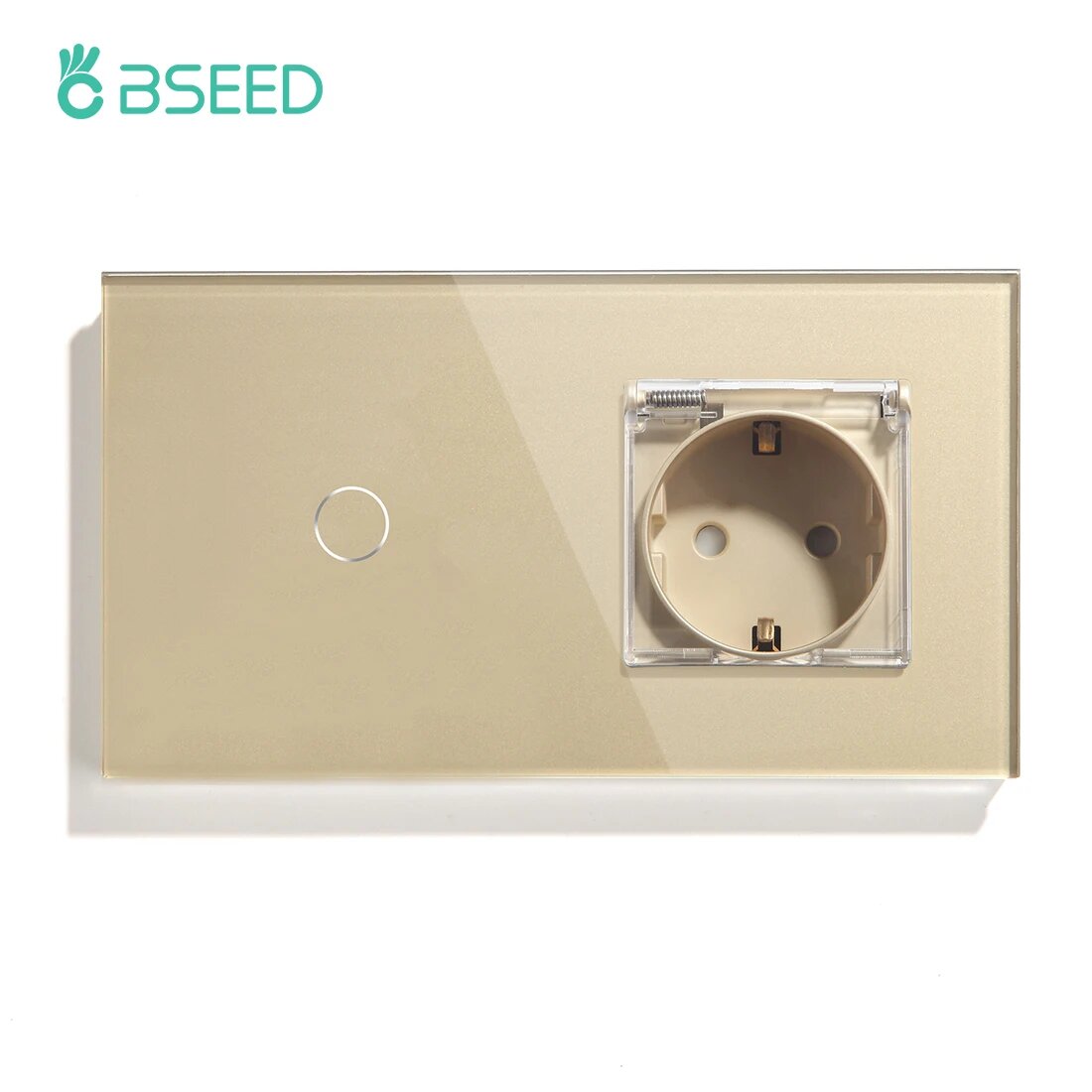 Сенсорный выключатель BSEED 1/2/3 Gang 1Gang Socket Gold