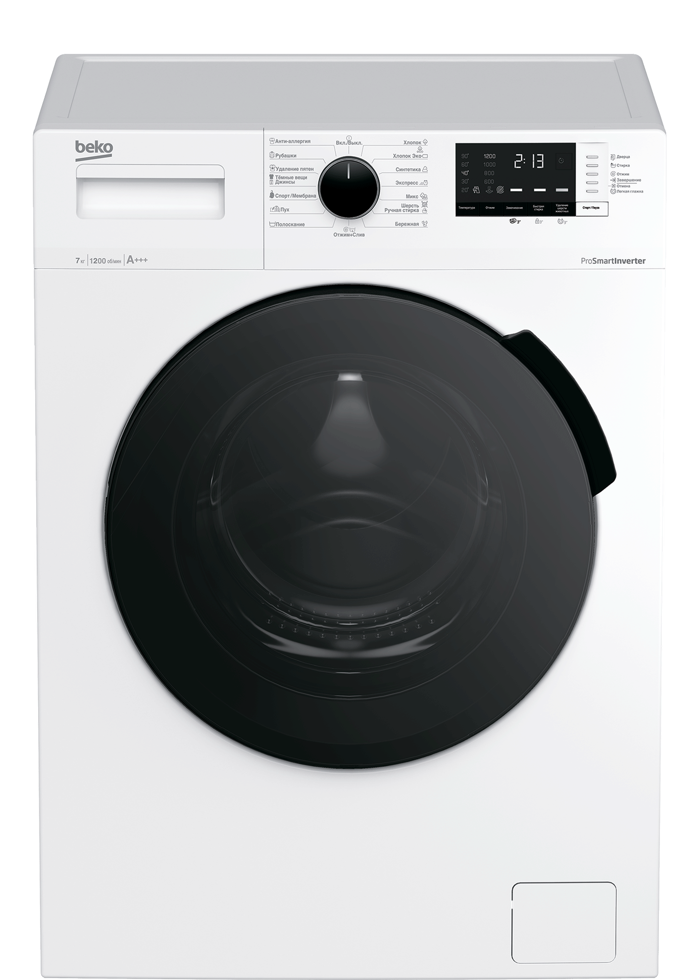 Стиральная машина Beko "RPE78612W" белая, инверторный двигатель, 15 программ, A+++
