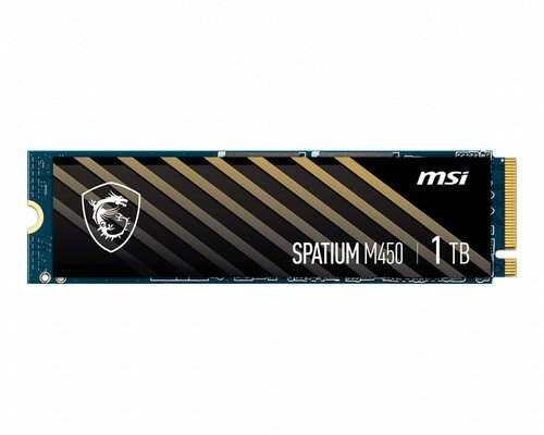 SSD MSI Spatium M450 S78-440L0M0-P83, 1000GB, M.2(22x80mm), NVMe, PCIe 4.0 x4, 3D TLC, R/W 3400/2500, IOPs , TBW 350