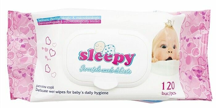 Sleepy Влажные салфетки детские, 120 шт, 1 уп
