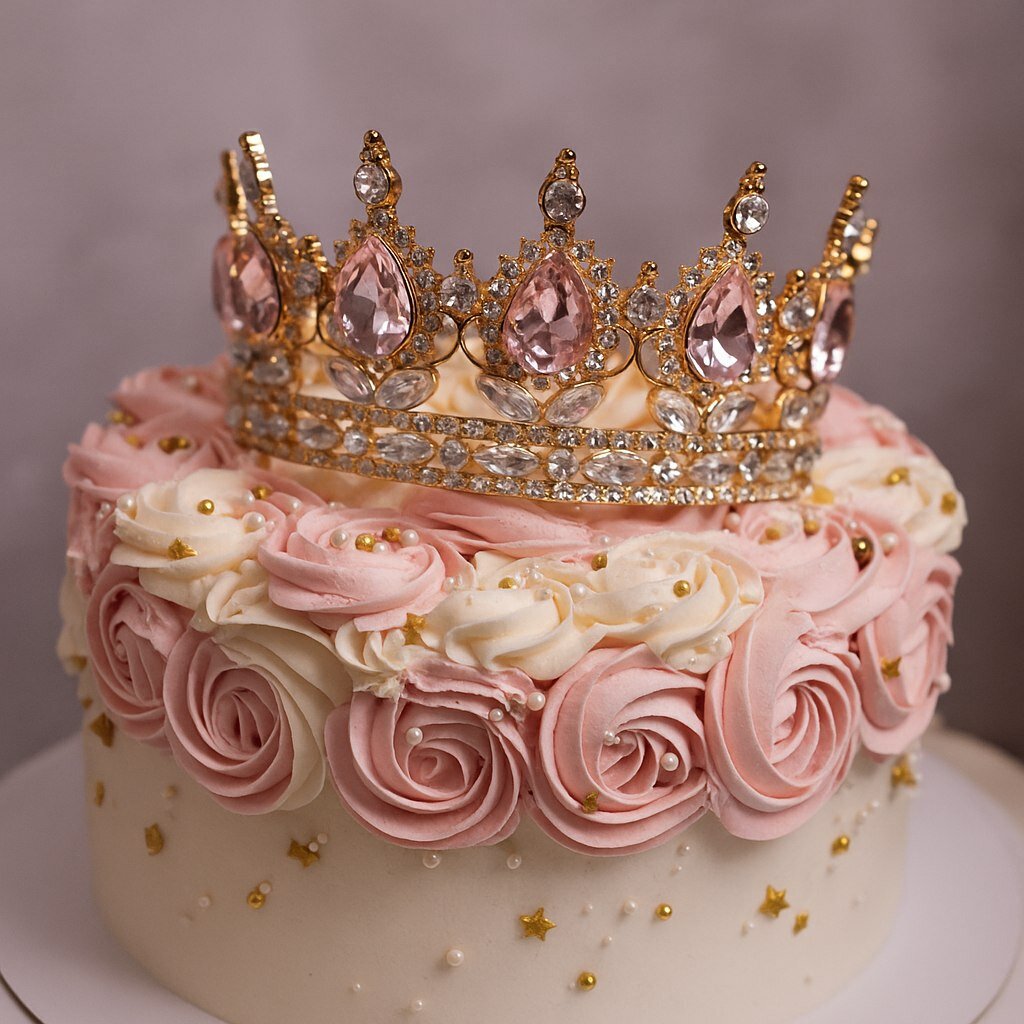 Топпер для торта в виде короны, золотистый, 12,5 см