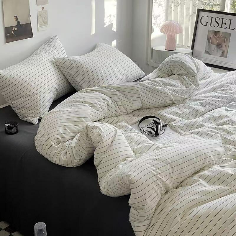 Комплект постельного белья EGW Microfiber Vintage Polo в полоску и горошек размера Queen Size (200*230)