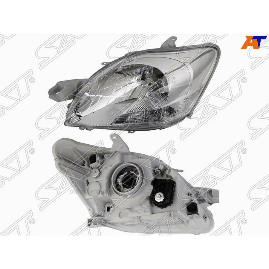 SAT ST21211L4L Фара Toyota Belta 05-12 / Yaris 05-13 (Слева/ Галоген/ под электрокорректор/ 4D SED)