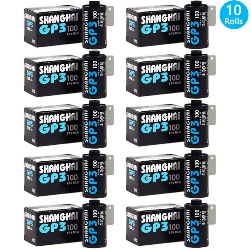 Шанхай GP3 PAN100 черно-белая пленка 135 100 ISO 3 рулоны 10 Rolls