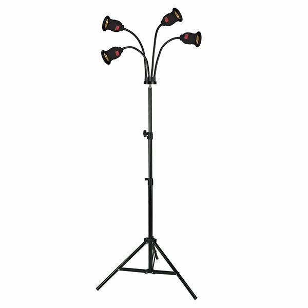 Светильник для фитоламп UL-00013451 UML-P200 E27x4 BLACK PLANT черный на штативе IP20