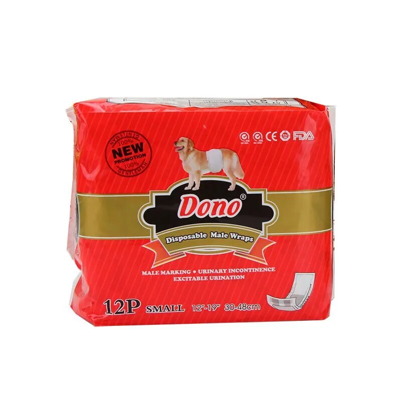Одноразовые впитывающие пояса для кобелей DONO MALE PET DIAPER размер S 12 штук