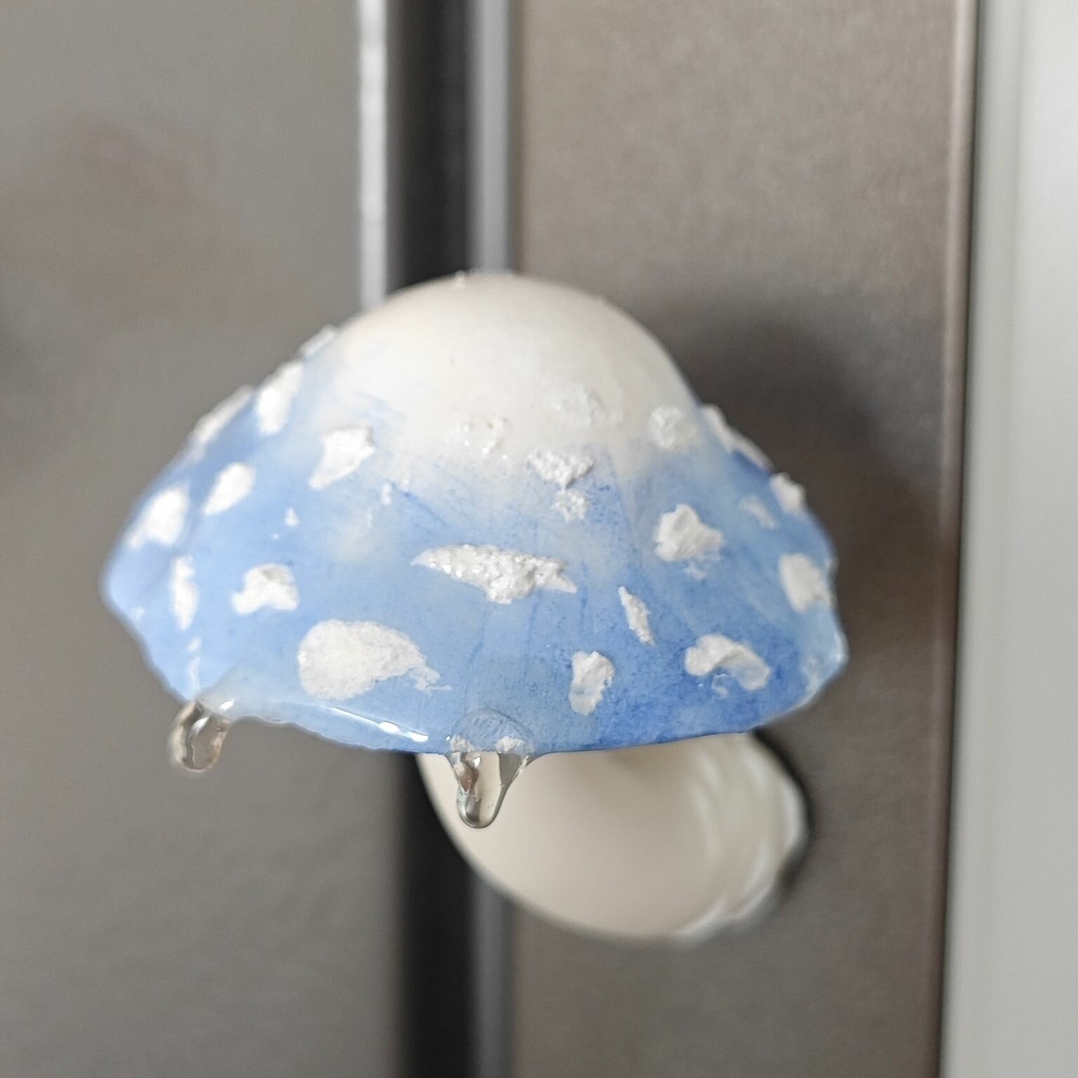 3D магнит на холодильник из смолы в виде гриба, художественный держатель для ручек, наклейка для декора комнаты, полностью ручная работа